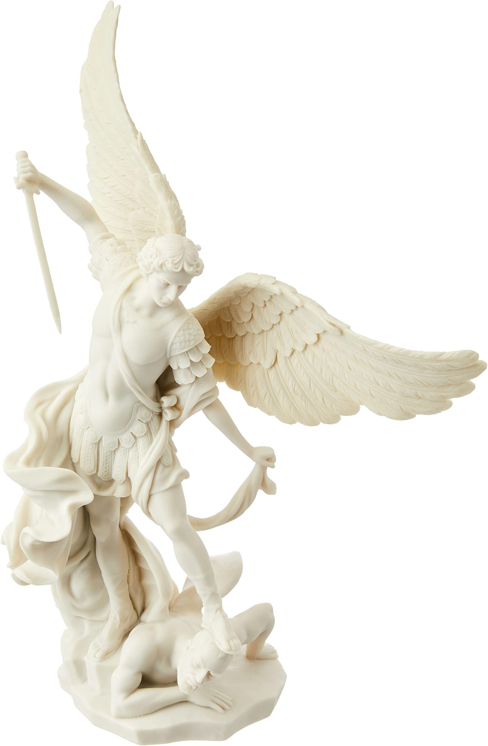 Design Toscano St. Michael the Archangel Bonded Marble Angel Statue ...