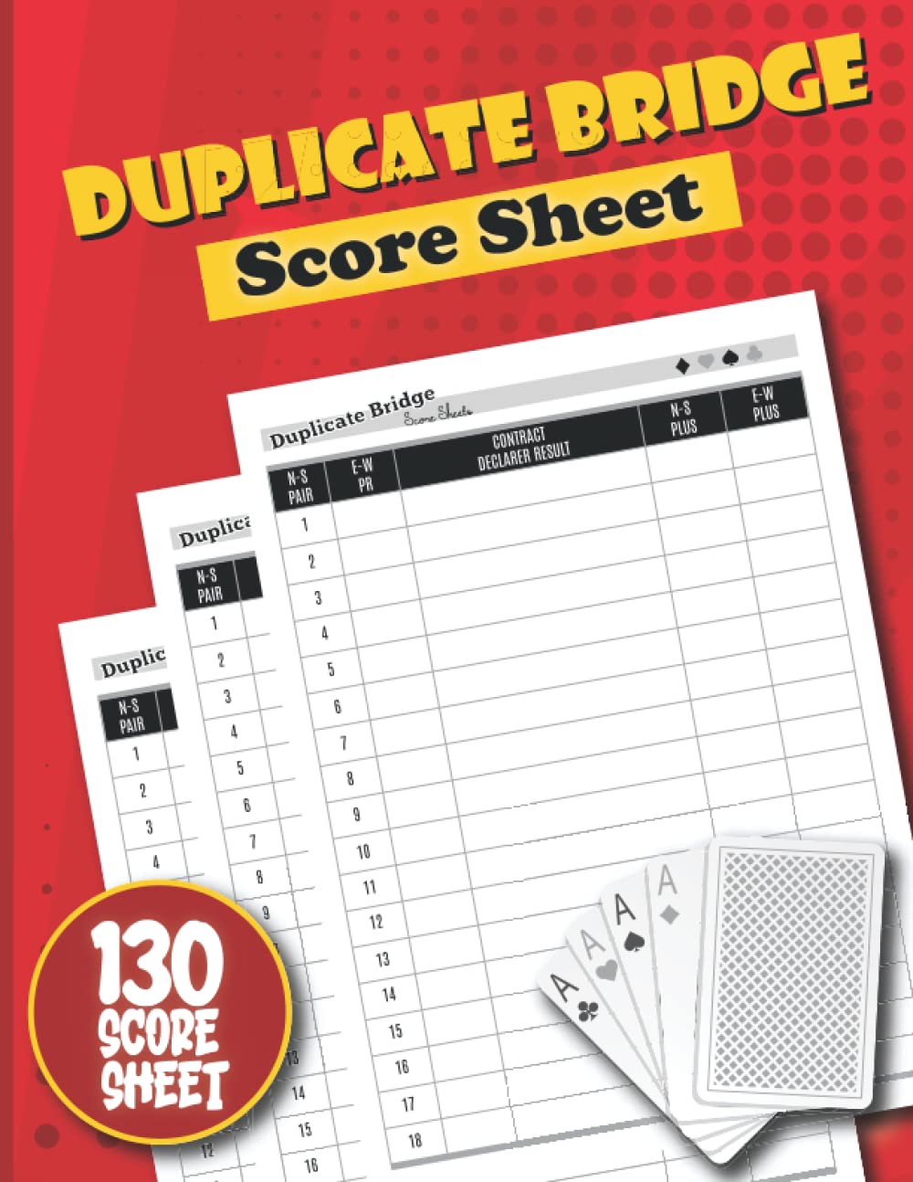 Duplicate Bridge Score Sheets For Scorekeeping: Duplicate Bridge Cards ...