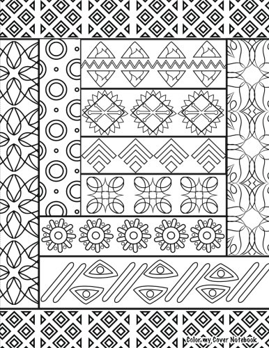 Color My Cover Notebook (Wacky pattern): Therapeutic notebook for ...