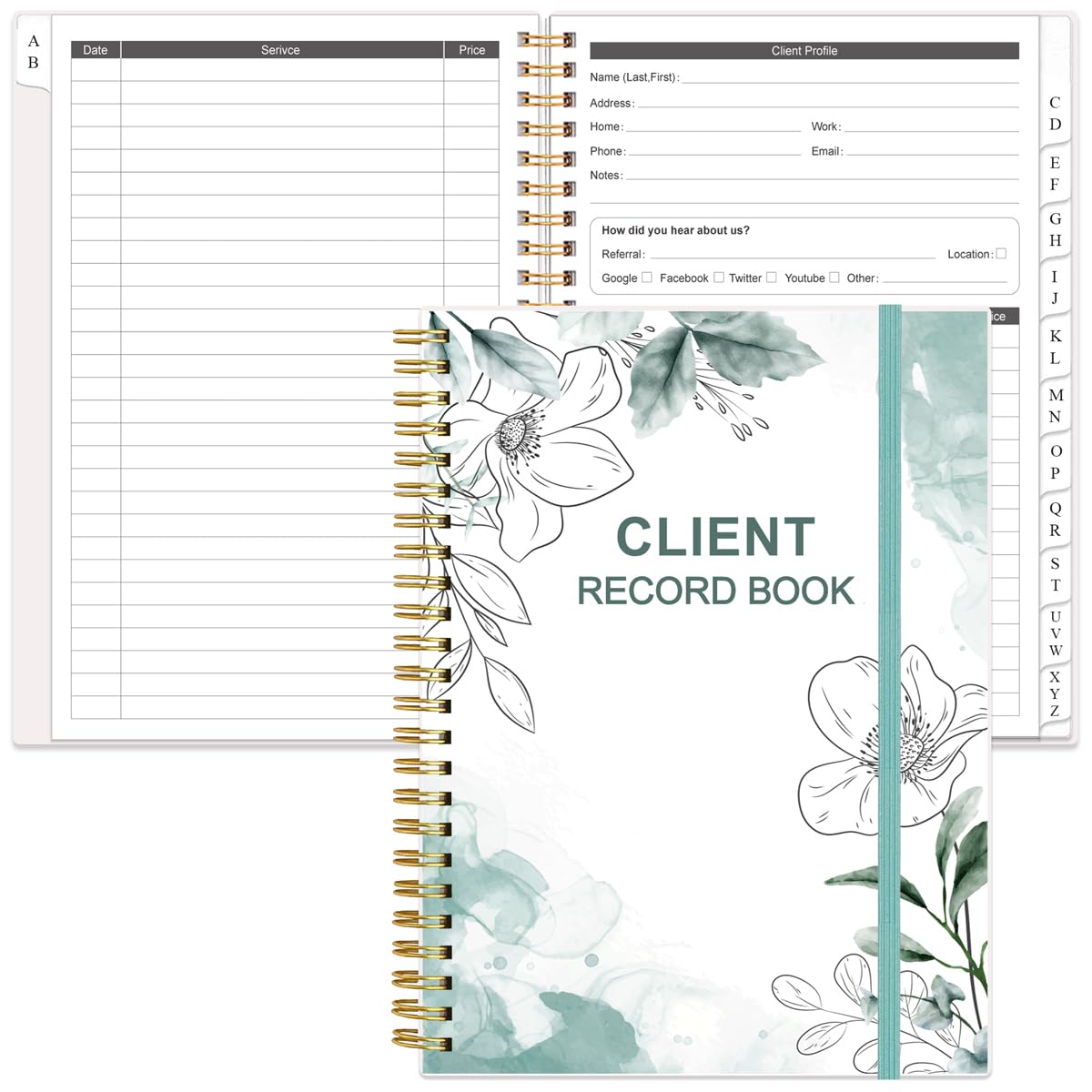 Amazon.com : Client Record Book - Hair Stylist Client Profile Book ...