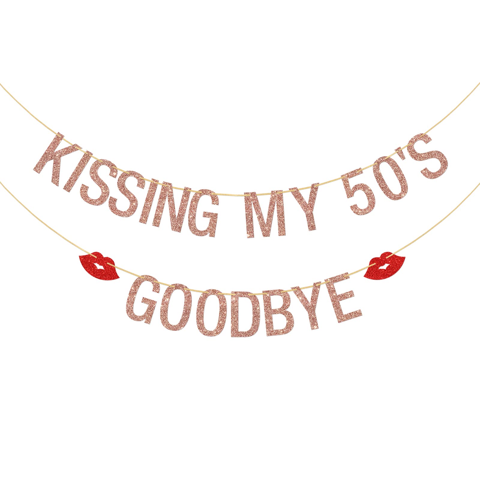 Amazon.com: Deloklte Kissing My 50s Goodbye Banner - 59th, 60th ...