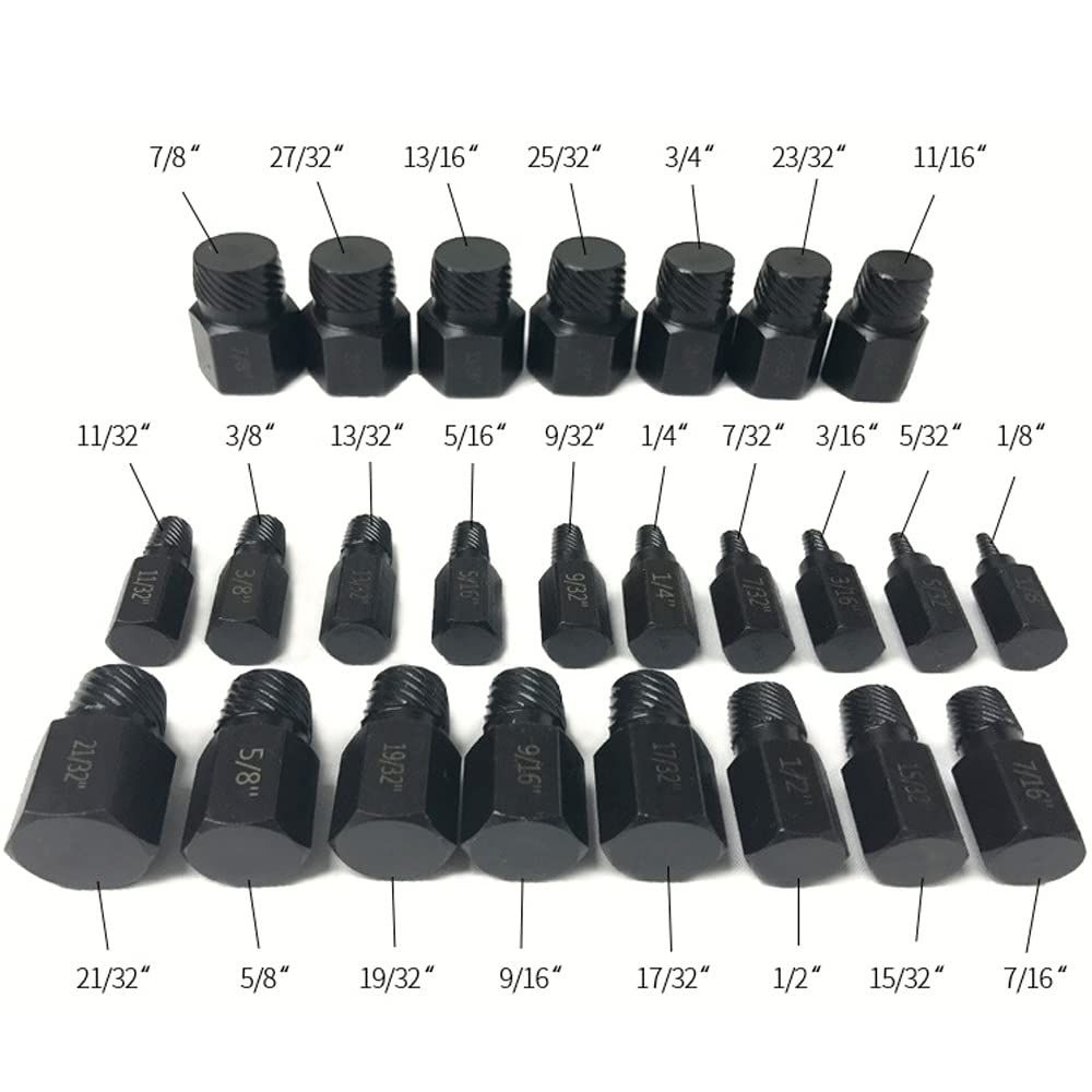 Snapklik.com : 25-Piece Screw Extractor Set Broken Bolt Remover Useful ...