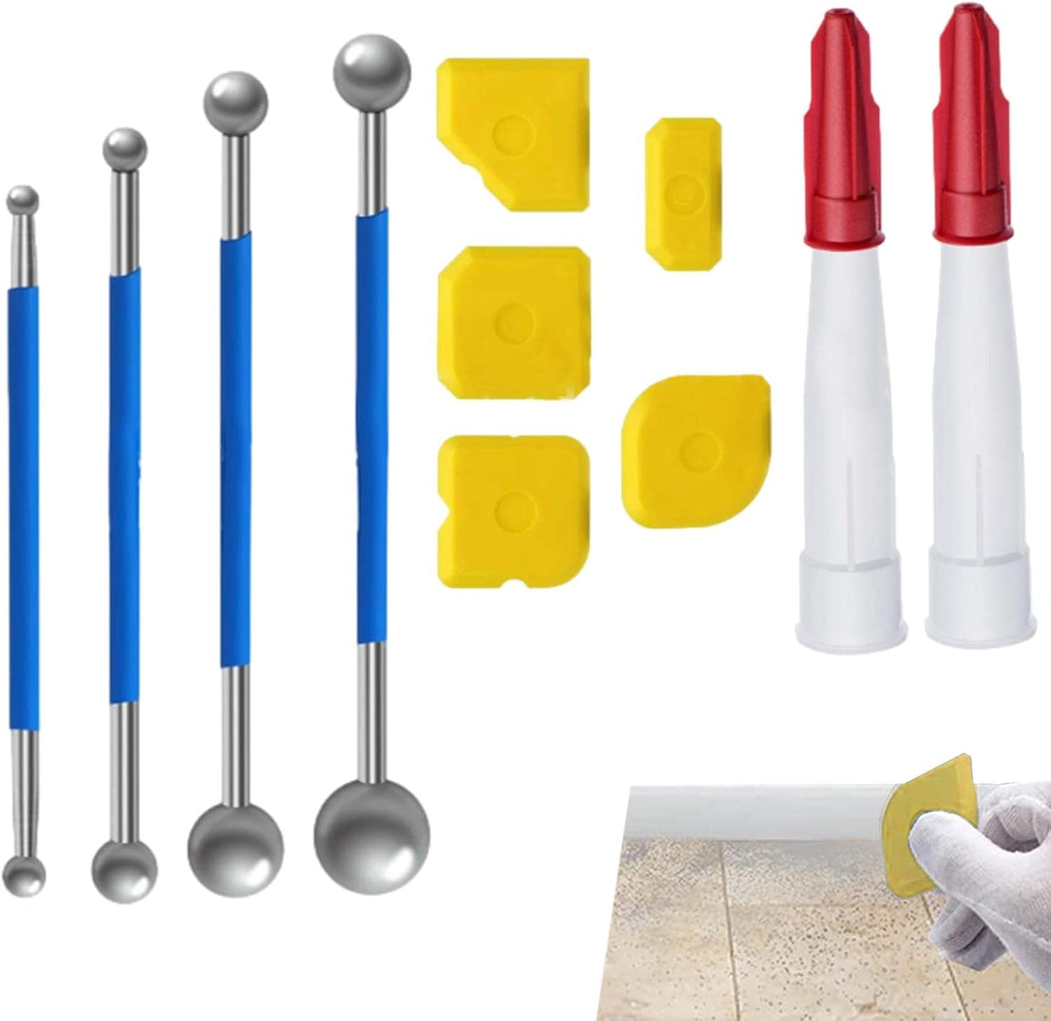 Suphyee Silicone Caulk Remover Tool - Caulk Remover Tool Kit,Silicone ...