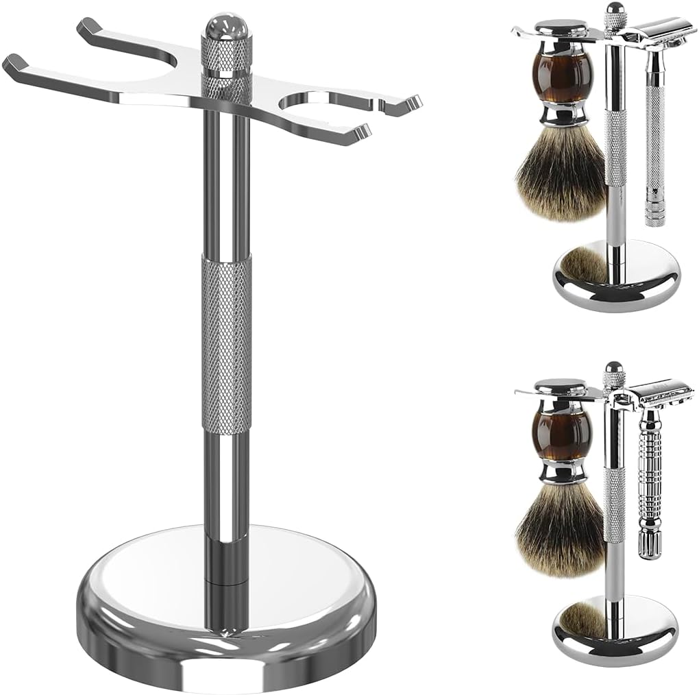 Amazon.com: Linkidea Razor & Brush Holder, Deluxe Men's Stainless Steel ...