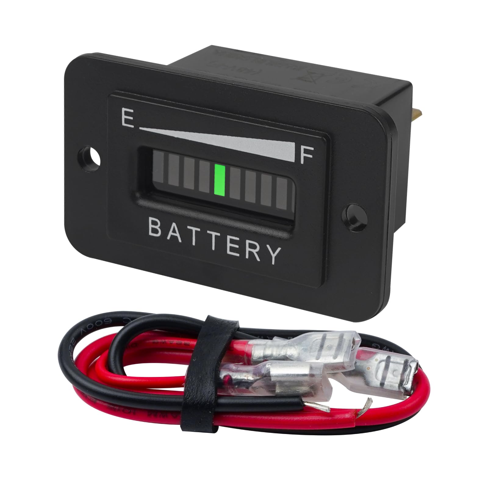 NInE-ROnG Battery Indicator Large LED Display Lead Acid Voltmeter Gauge ...