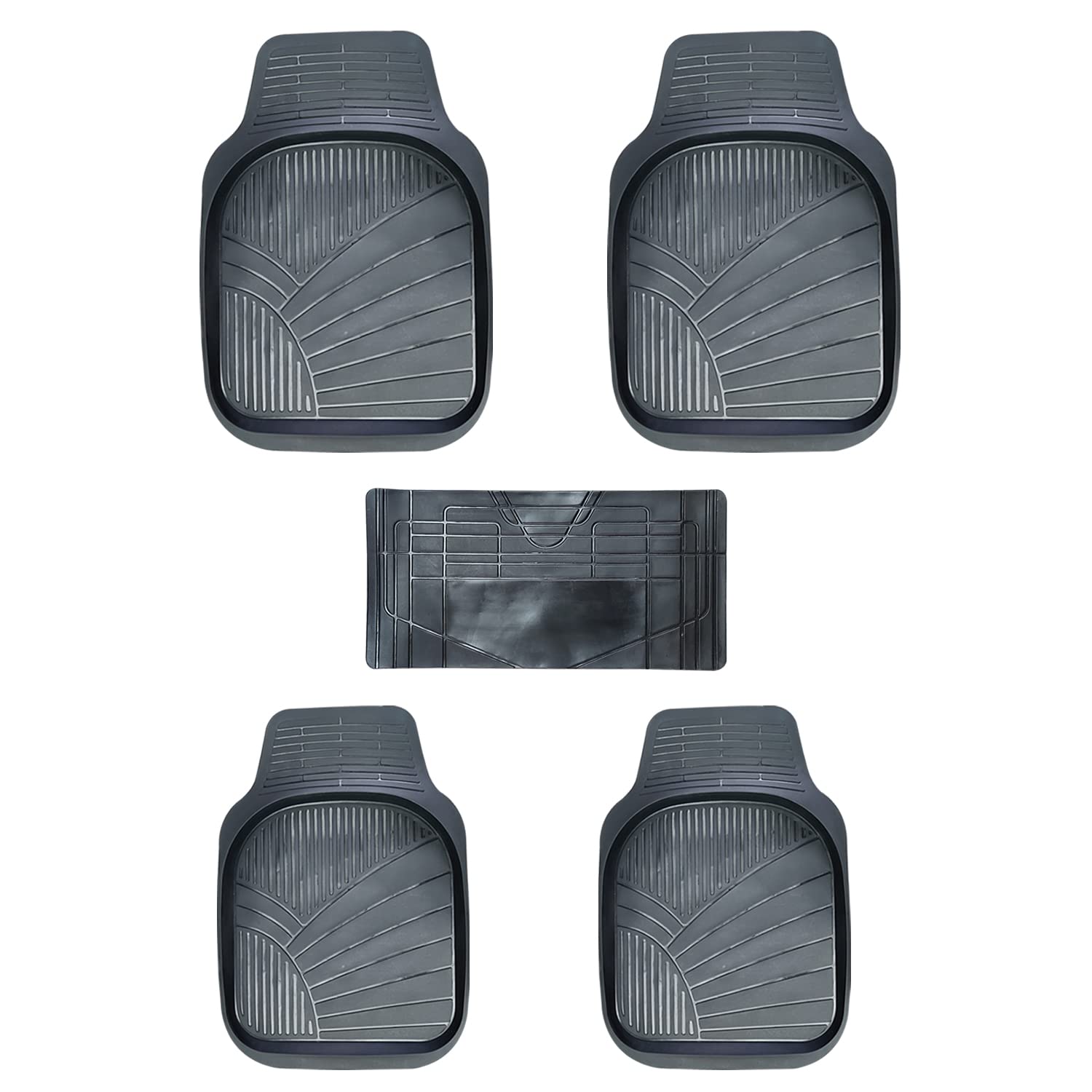 AUTOXYGEN Anti Skid Tray Foot Mat PVC Car Floor Mats For Bolt (Black ...
