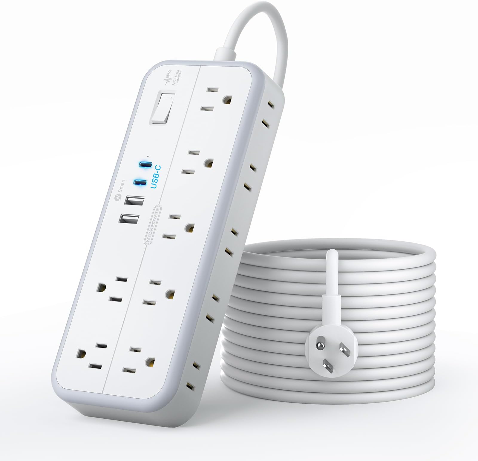 Amazon.com: Super Electro Surge Protector Power Strip, Extension Cord ...