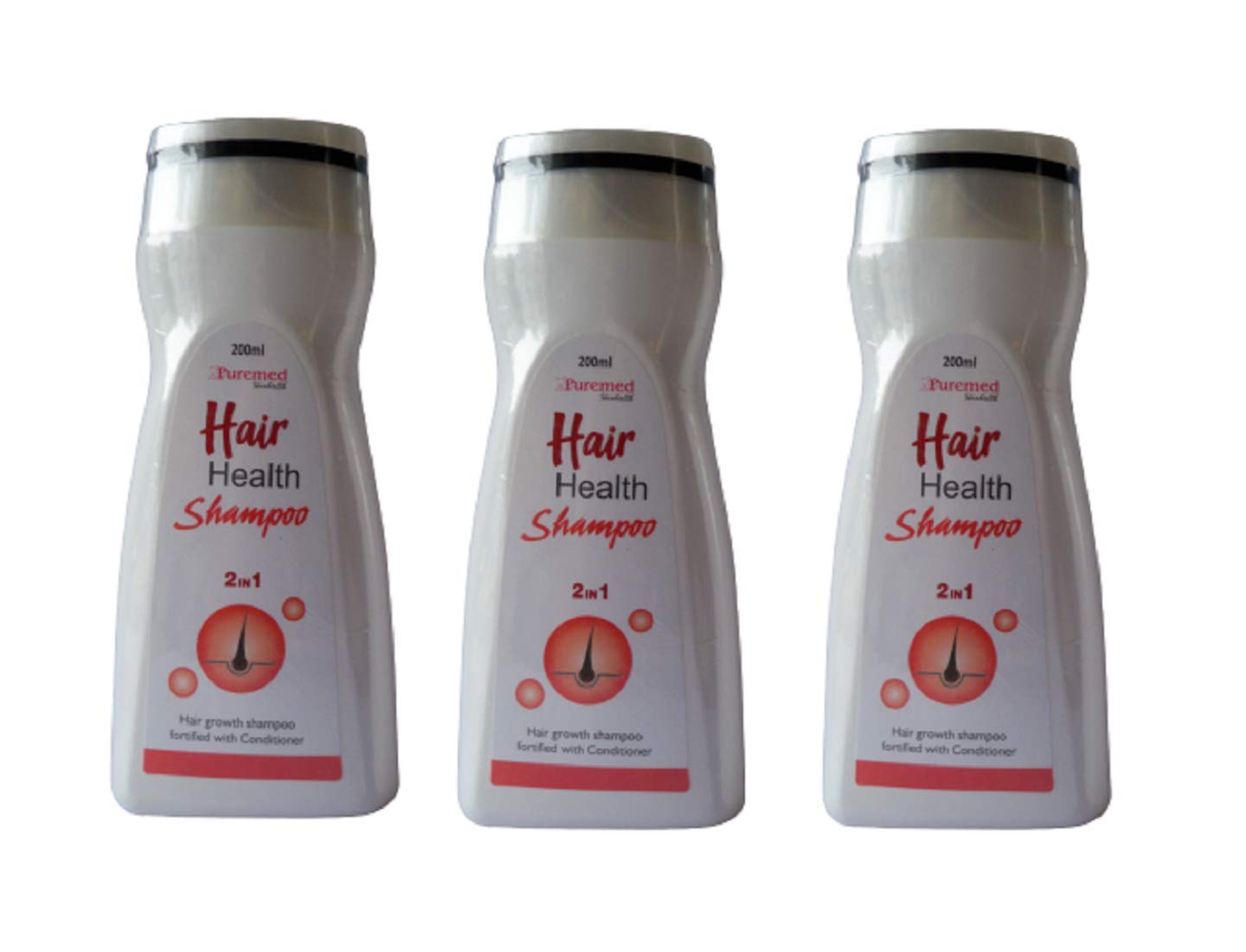 Buy PUREMED BIOTECH Hair Health Shampoo 2 in 1 200 ML Pack Of 3 Online ...
