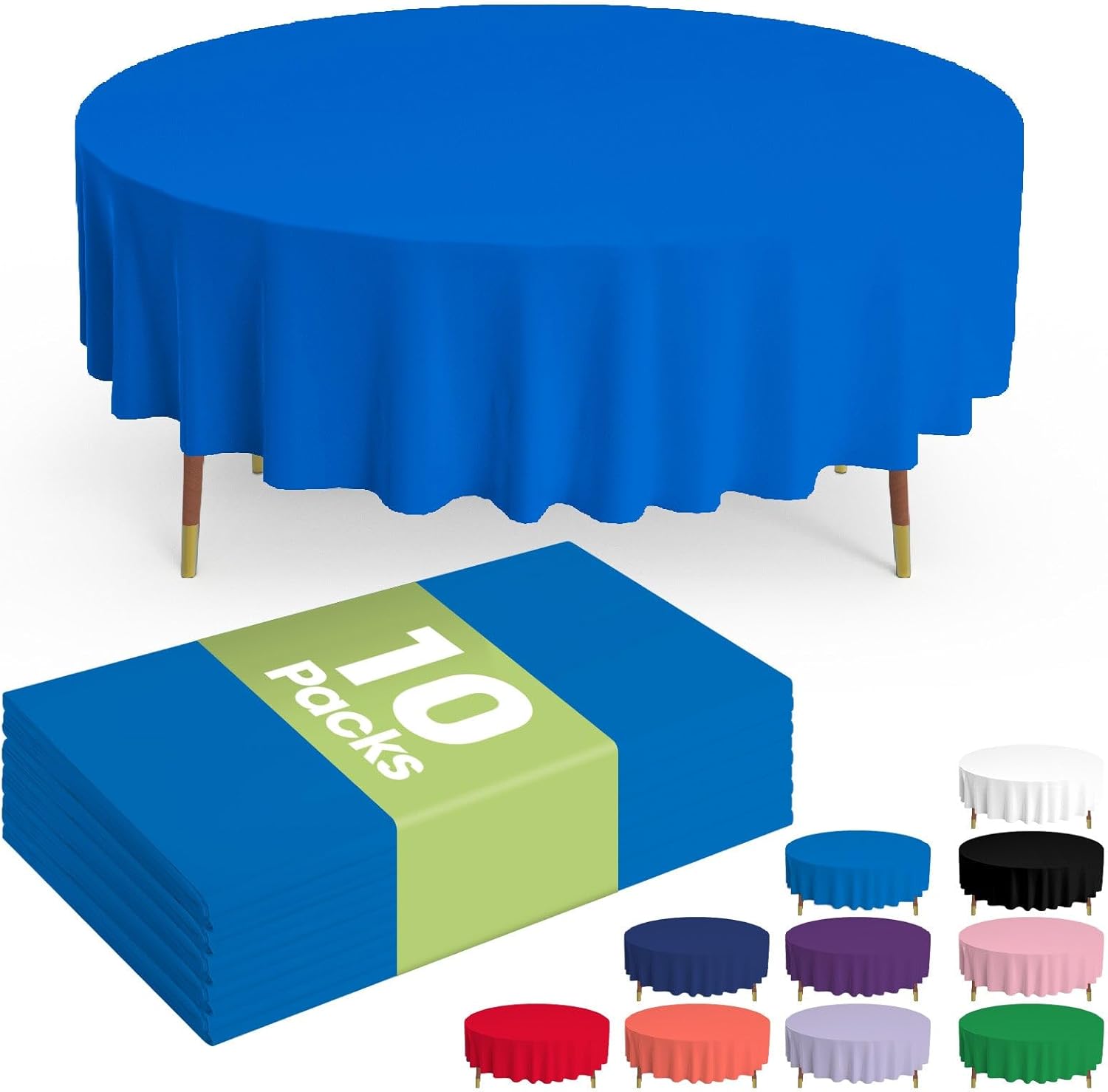 Amazon.com: Pureegg Plastic Table Cloth Disposable - 10 Pack ...