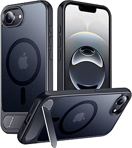 Amazon.com: Temdan Magnetic Compatible with iPhone 16E Case, [Built-in Invisible Kickstand ...