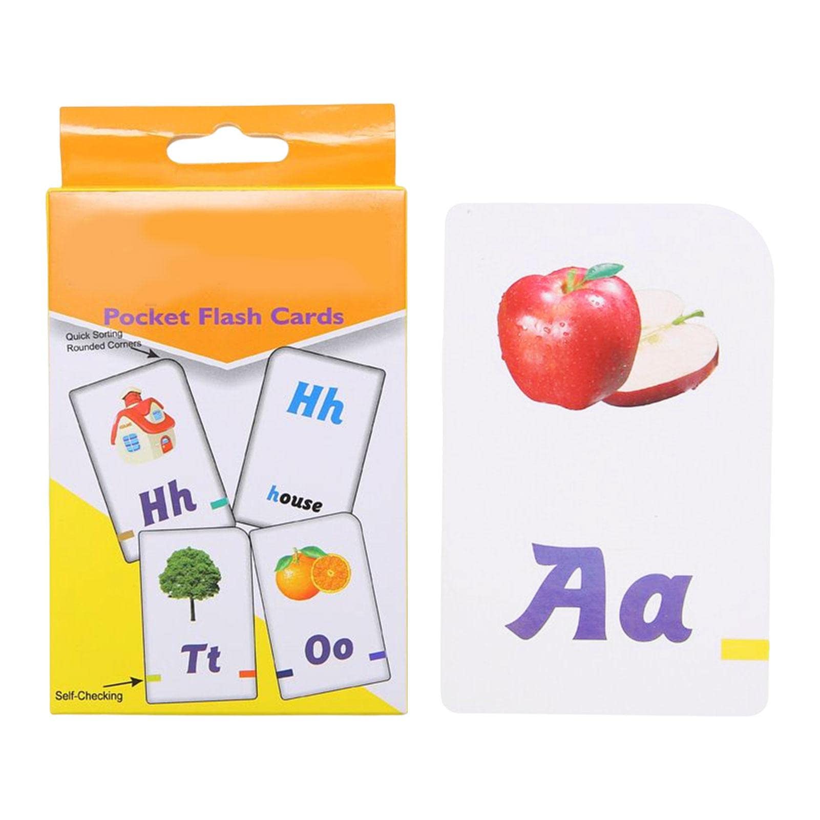 Buy Eolaks Alphabet Flash Cards For Toddlers, Alphabet Color Picture ...