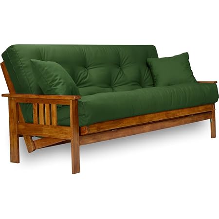 Amazon.com: Nirvana Futons Westfield Futon Set - Queen Size, Frame, 8 ...