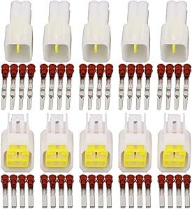 Amazon.com: 5 Sets/Kits 4 Pin/Way DJ7041Y-2.3-21/11,Waterproof Electrical Wire Connector Male ...