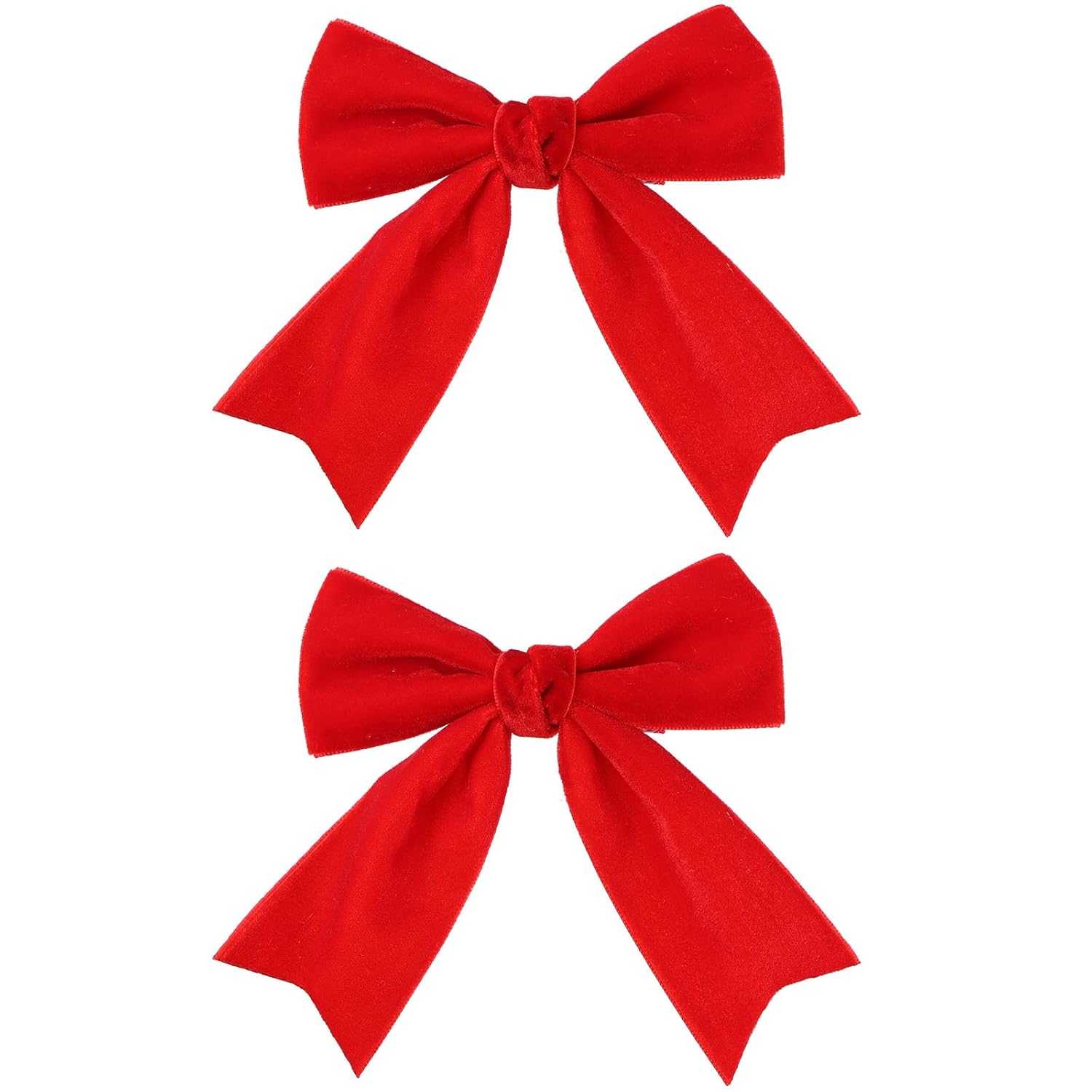 Lazos de terciopelo rojo de 4 pulgadas, lindos lazos de San Valentín, para la escuela, Navidad ...