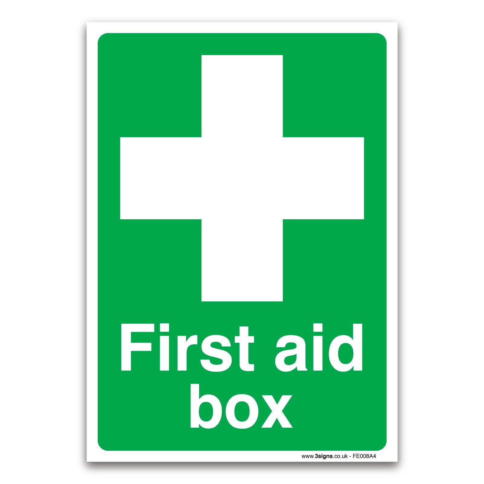 Buy British Standard First Aid Box Sign, 1mm Rigid Plastic, Emergency ...