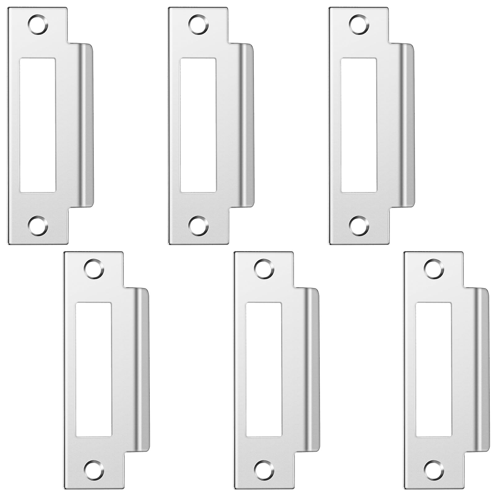 Haiabei 6Pcs 4-7/8" Zinc Plated Strike Plate Universal Door Strike ...