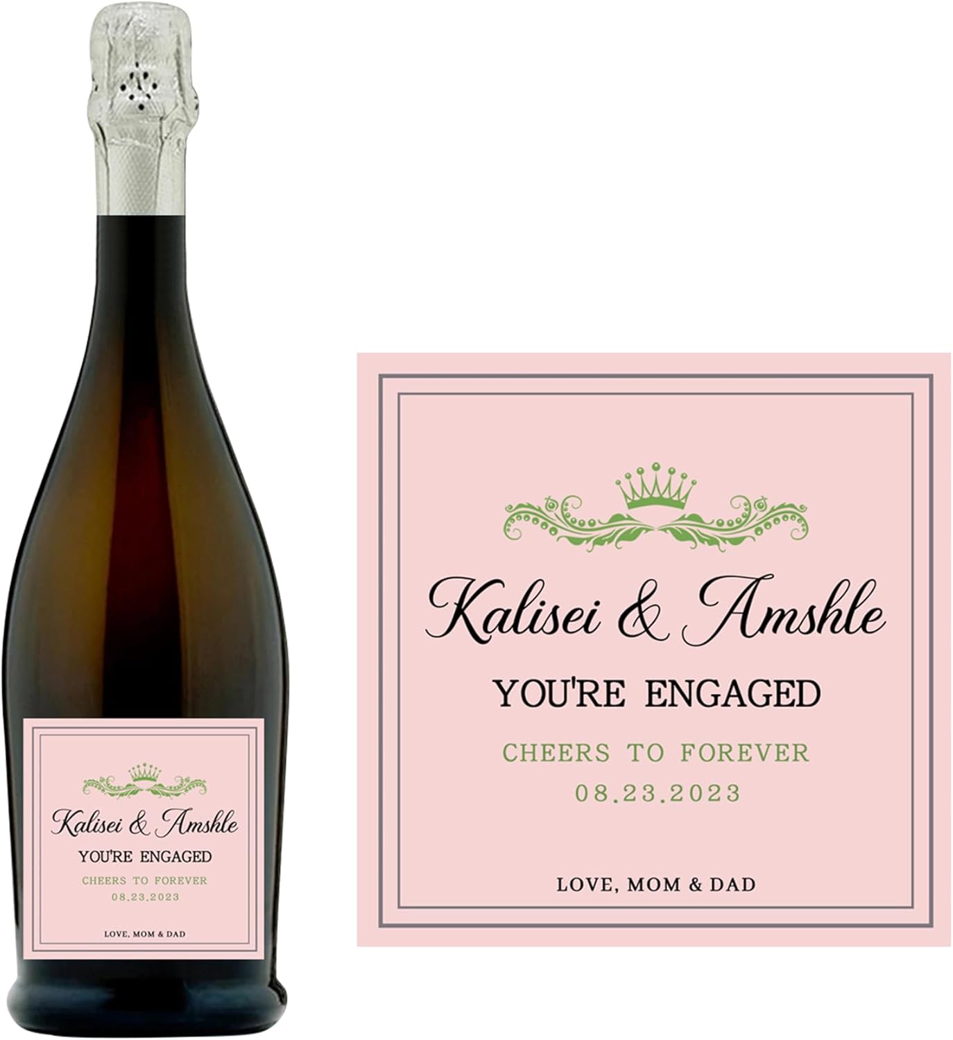 Amazon.com: Personalized Wedding Wine Bottle Label Stickers with Bride ...