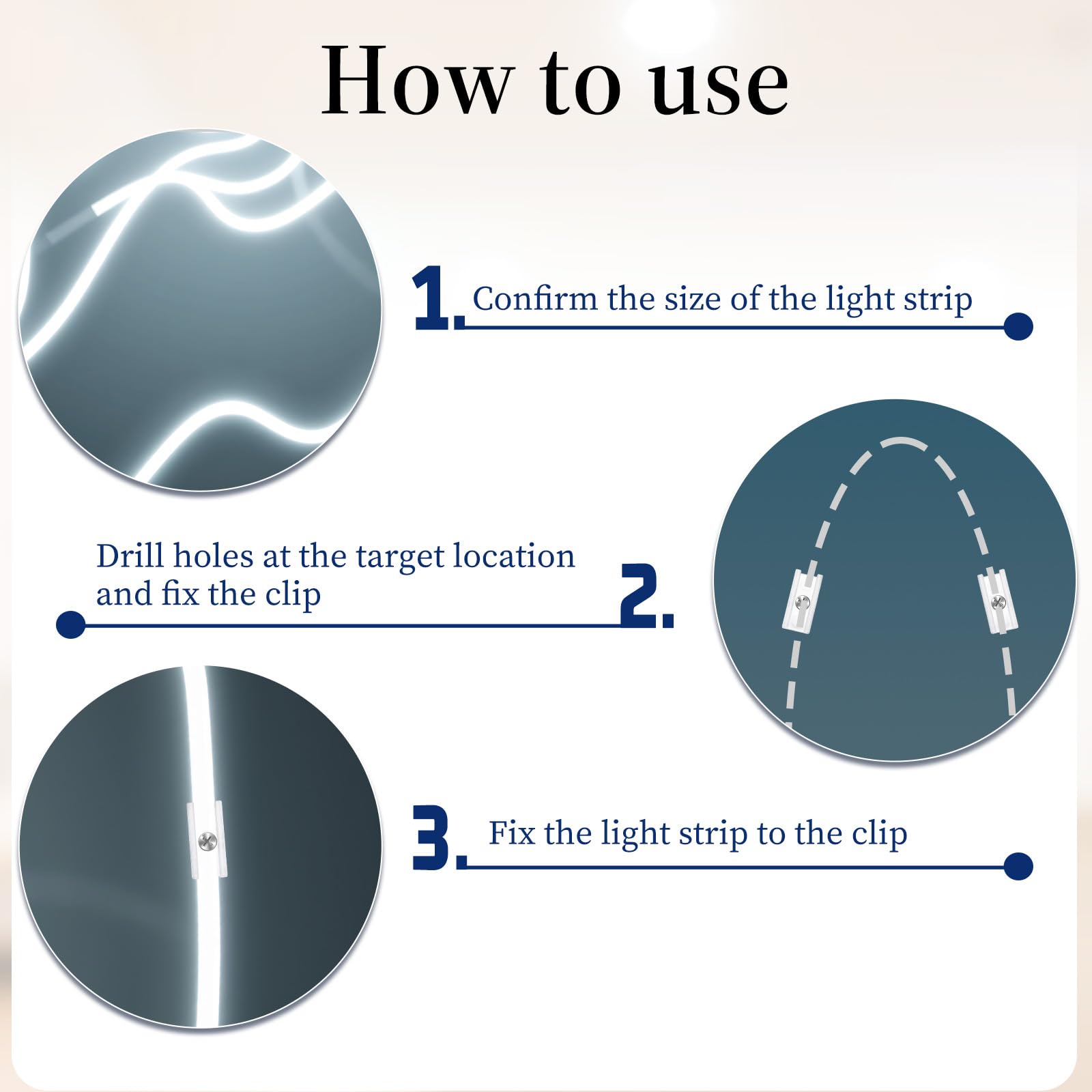 Rope Strip Light Mounting Brackets 100 Pcs LED Stand Silicone Bracket