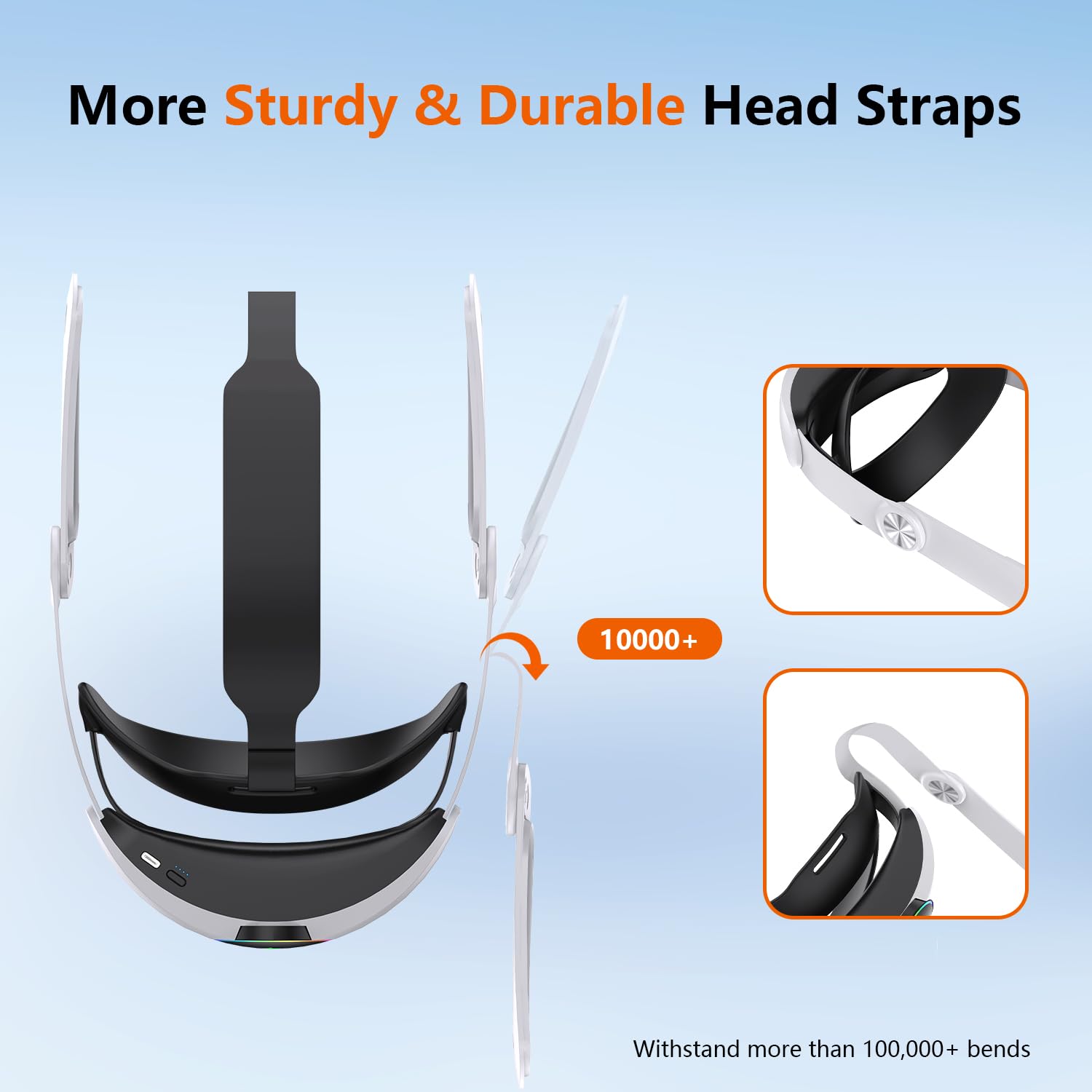 Oculus Quest 3 Battery Head Strap Foscomax VR Head Strap With 10000mAh ...