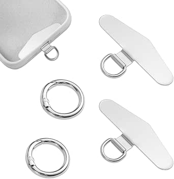 Amazon.com: XIHIRCD 2pcs Phone Tether Tags, 1.89x0.91in Stainless Steel ...