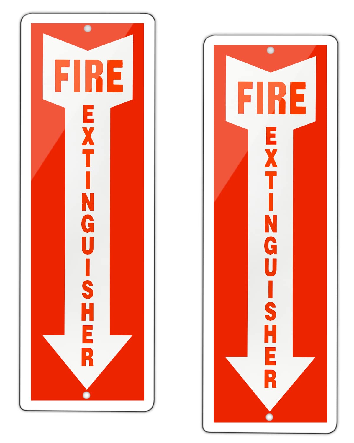 Amazon.com: 2 Pack Fire Extinguisher Aluminum Signs, 4x12 Inch ...