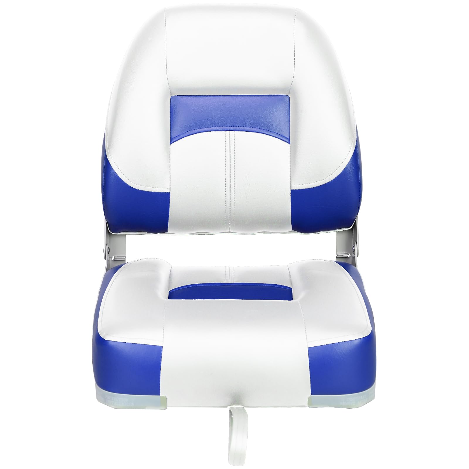 Amazon.com: ERGOSEAT Two Tone Low Back Folding Boat Seat,White/Blue ...
