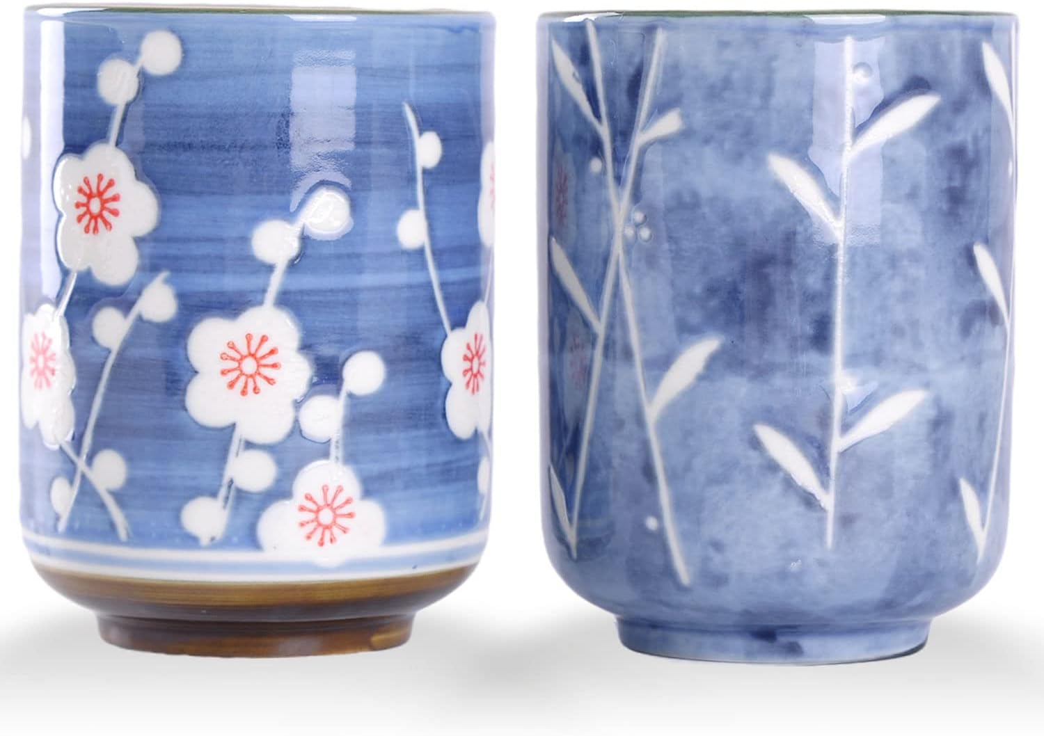 Amazon.com | LLDAYU Japanese Sushi Yunomi Tea Cups Set of 2, Handle ...