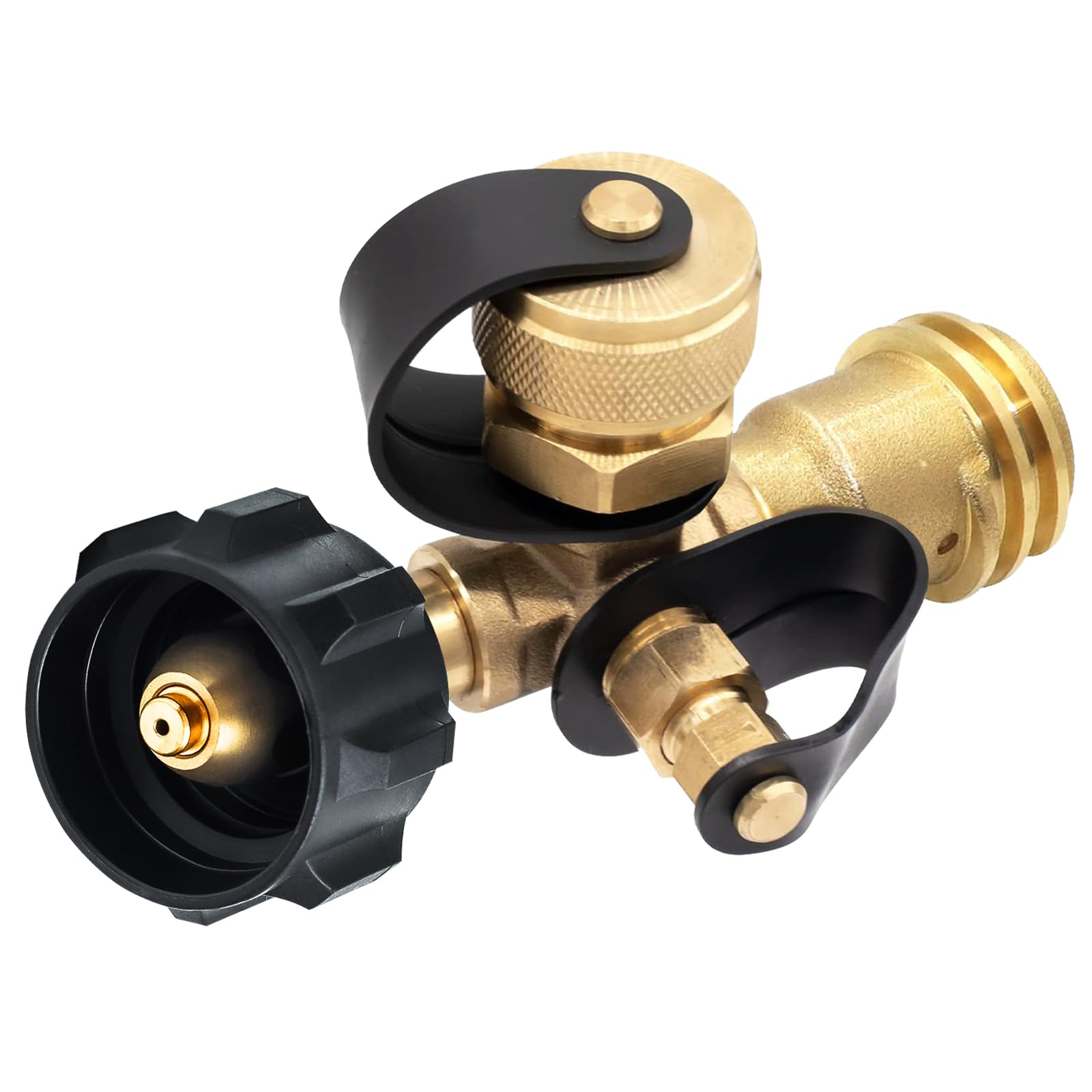 Amazon.com: 4 Port Propane Brass Tee Adapter Kit Propane Tank Tee ...