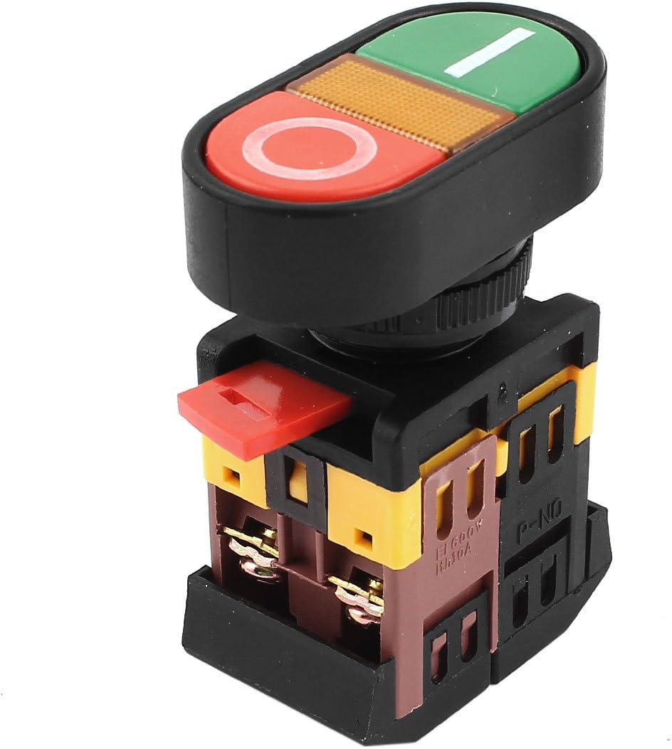 Amazon.com: uxcell ON/Off Control Yellow Light Momentary Push Button ...