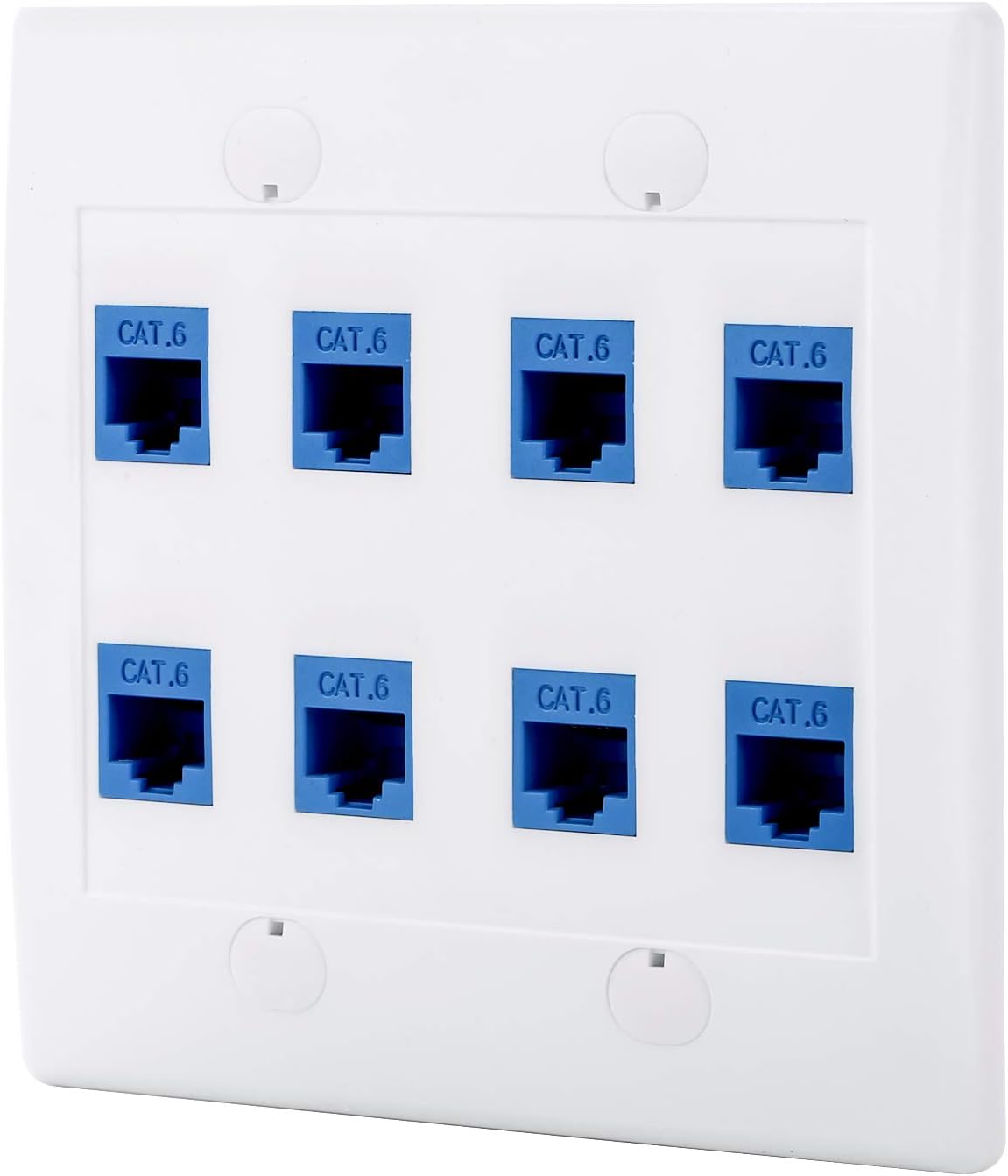 Amazon.com: Ethernet Coax Wall Plate, 2 Port Cat 6 RJ45 Keystone and 1 ...