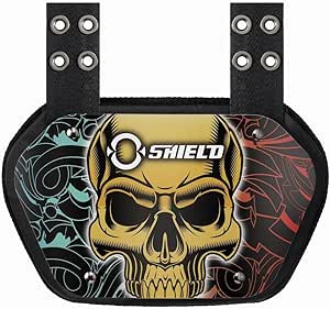O Shield Golden Cross Chrome Football Back Plate, Lower Back Pads for ...