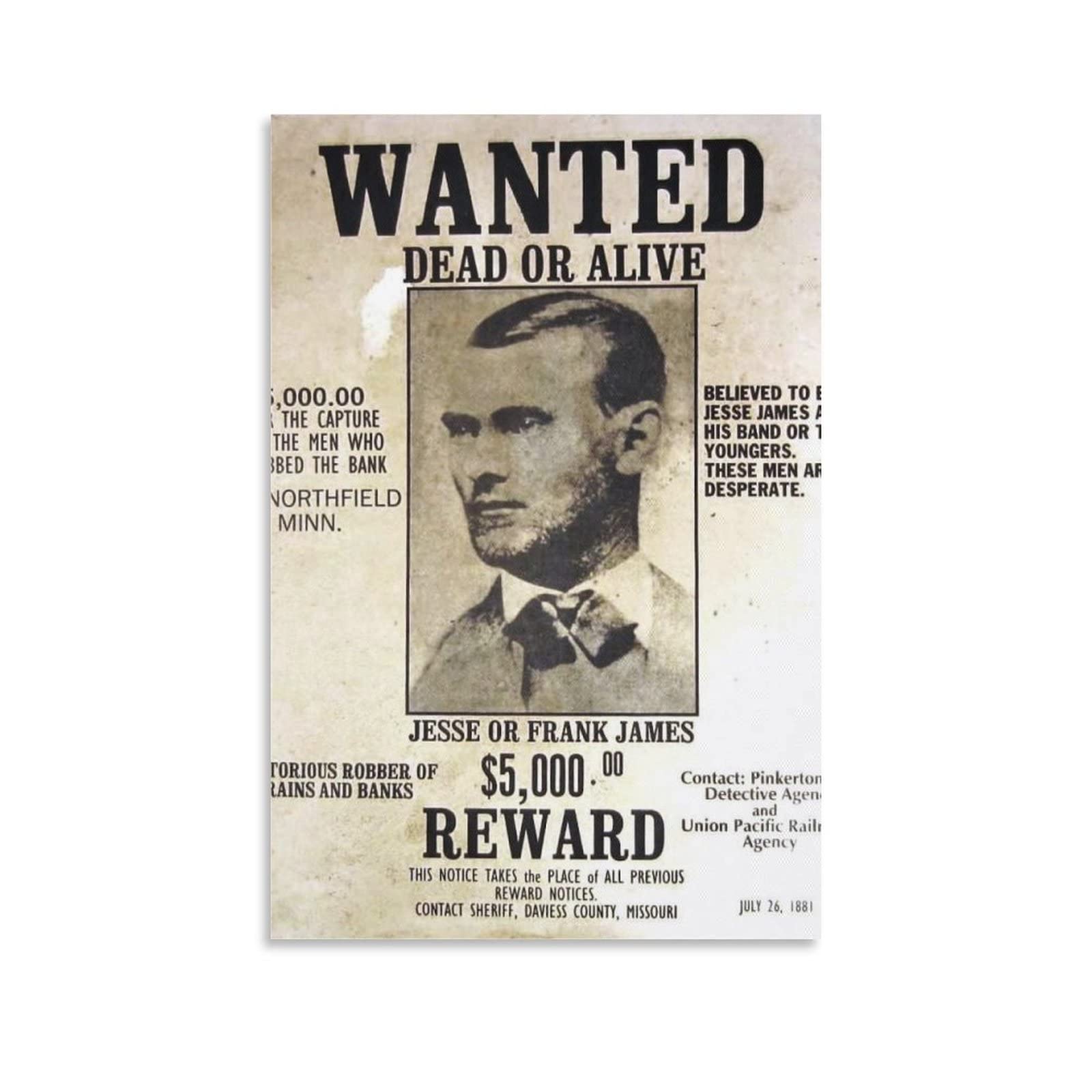Authentic Jesse James Wanted Poster