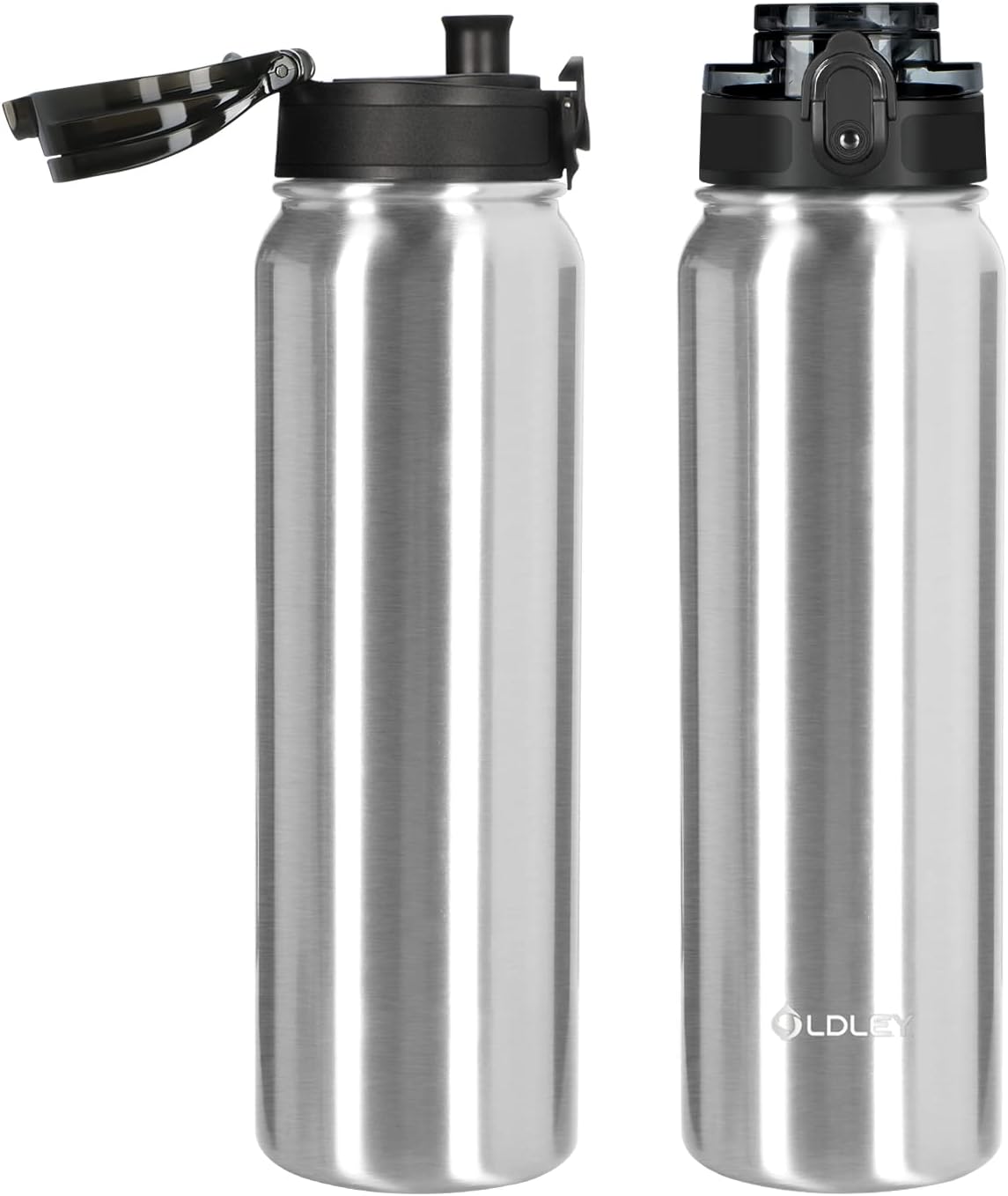OLDLEY Stainless Steel Water Bottle with Straw 1L Vaccum Insulated ...