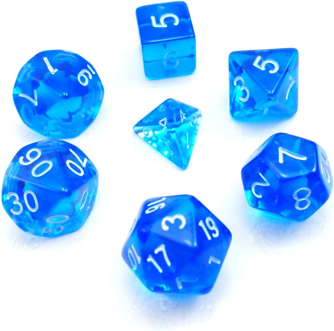 Amazon.com: Bescon Mini Translucent Polyhedral RPG Dice Set 10MM, Small ...