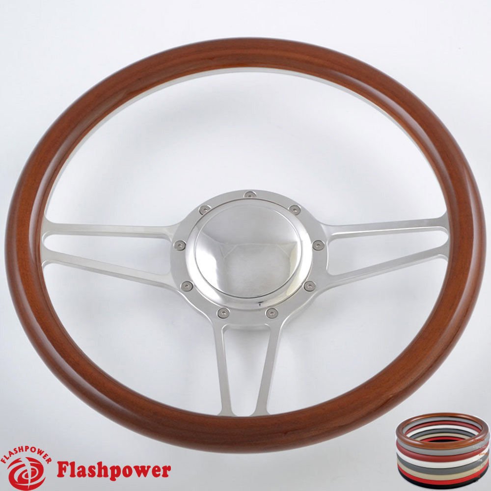 Buy 14" Billet Steering Wheels Half Wrap Dodge Challenger Charger ...
