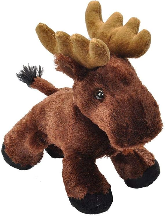 Wild Republic Stuffed Animal Plush Toy, Moose, HUG'EMS, Animals ...