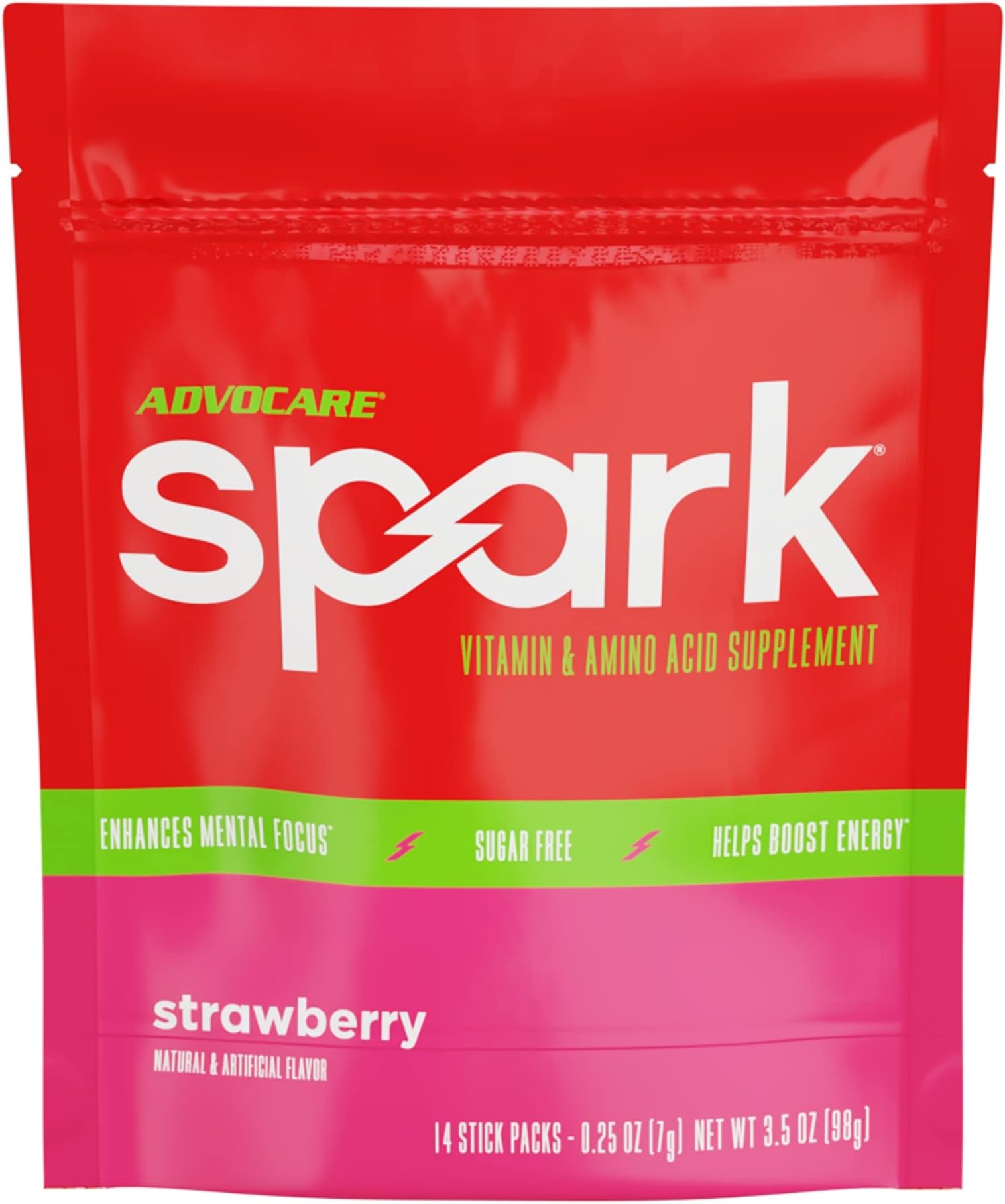 Amazon.com: AdvoCare Strawberry Spark Energy, Vitamin & Amino Acid ...