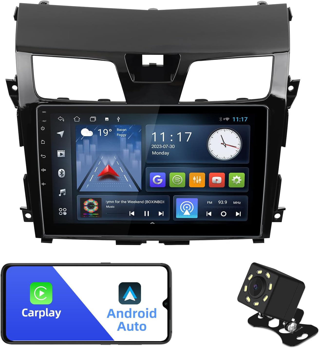 Amazon.com: Aumume 10.1 inches Android 10 Double Din Car Stereo for ...