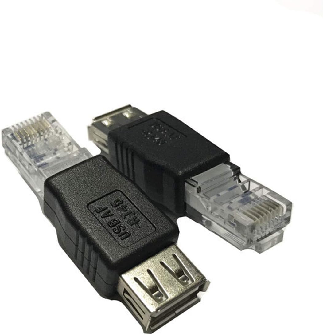 2Pack USB 2.0 Female to Lan RJ45 8P8C Male Crystal Ethernet USB to ...