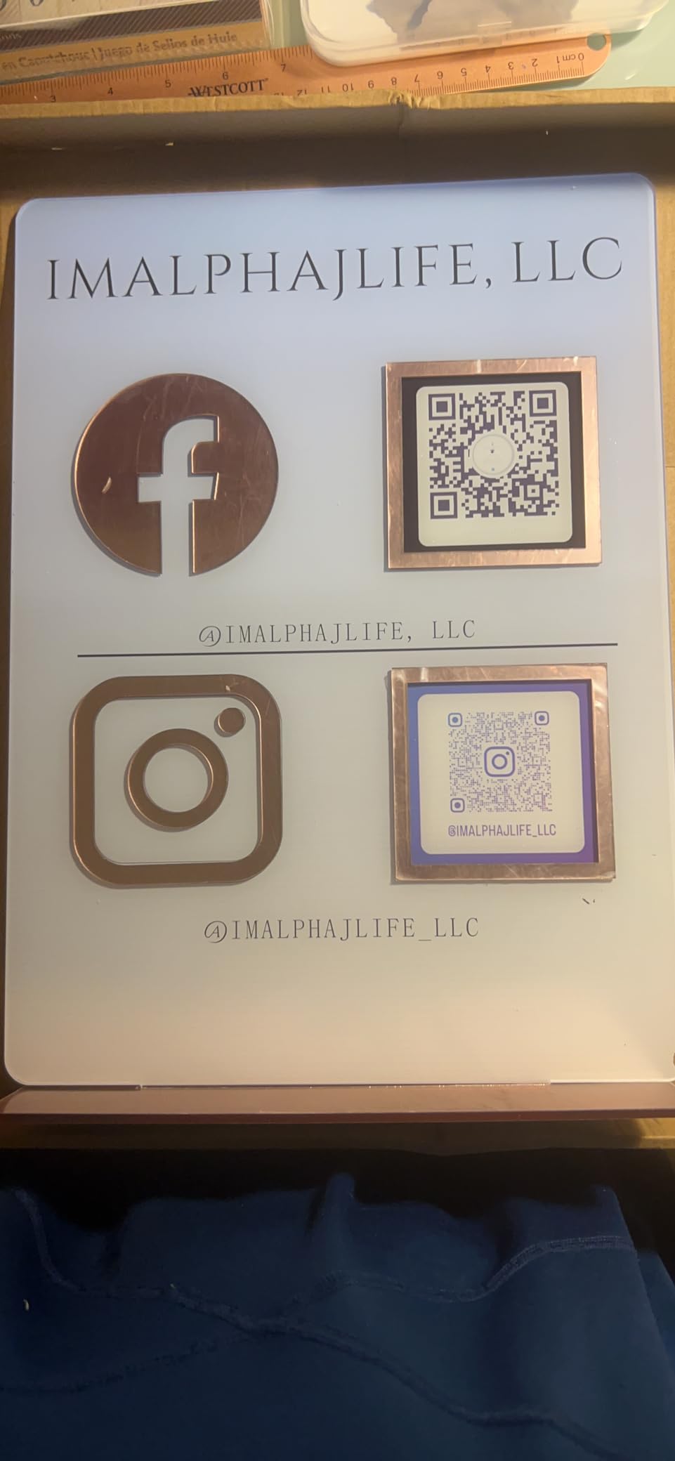 Amazon.com : Personalized Multi Business QR Code Sign QR Display Sign ...