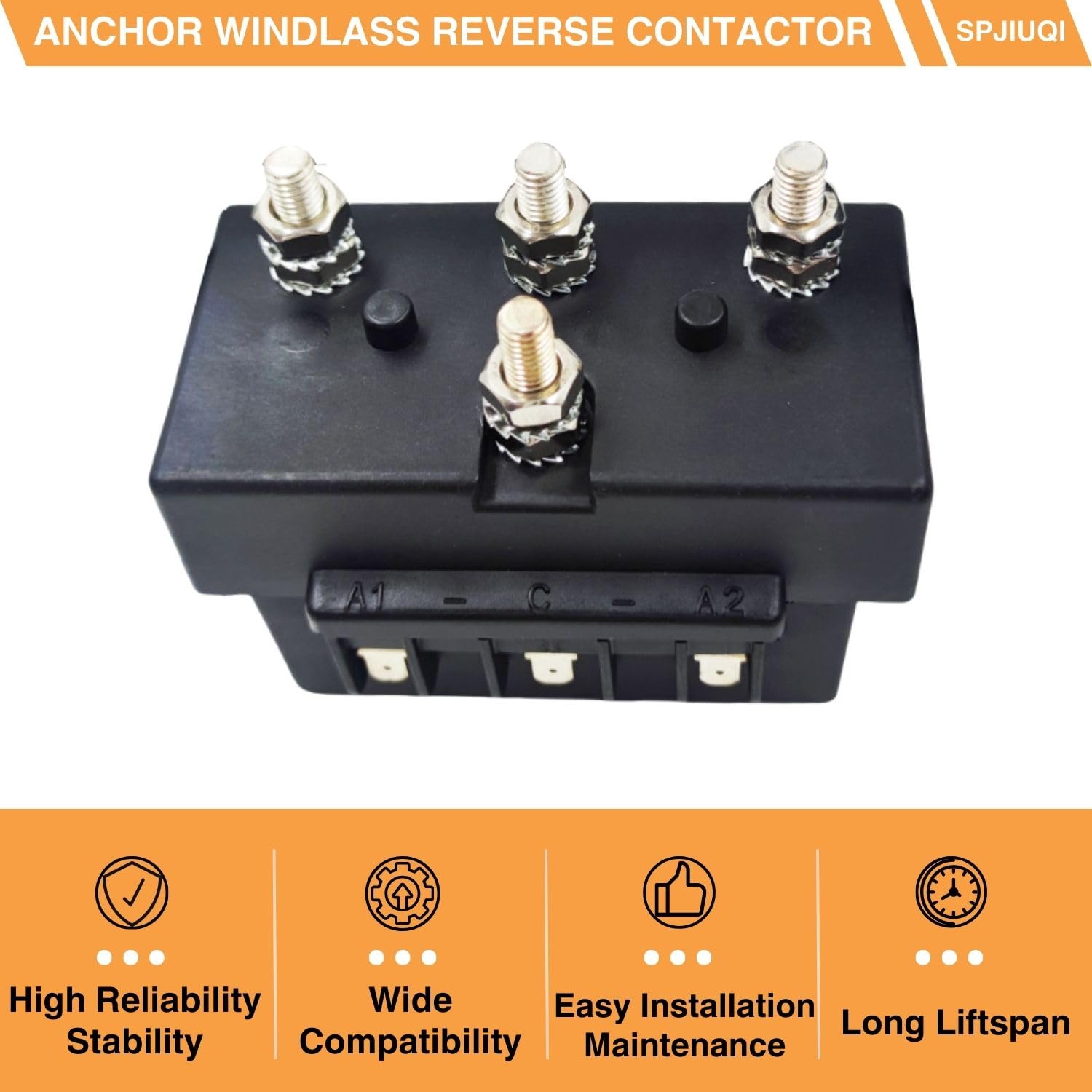 Snapklik.com : 12V 1500W Quadrupole 3-Wire Anchor Windlass Reverse ...