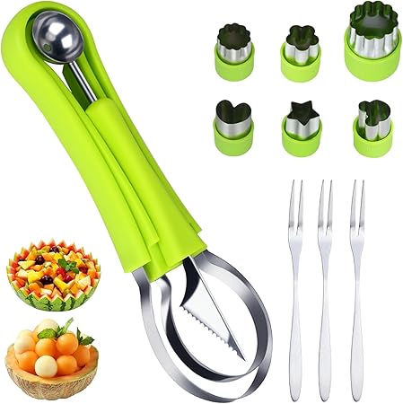 Amazon.com: 12PCS Melon Baller Scoop Set, 4-in-1 Watermelon Scooper ...