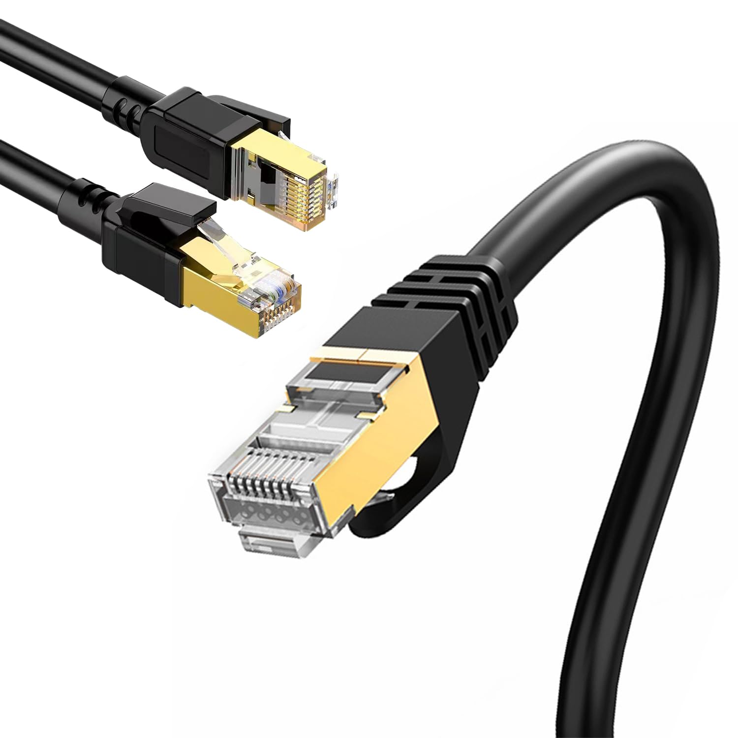 Cable de Red Cat 7, Cable Ethernet 10 Metros con Conector RJ45, 10 ...