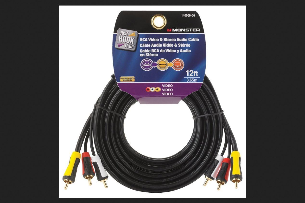 Amazon.com: Monster Cable Audio-Video Cable Economy, Rca 6 ' Carded ...