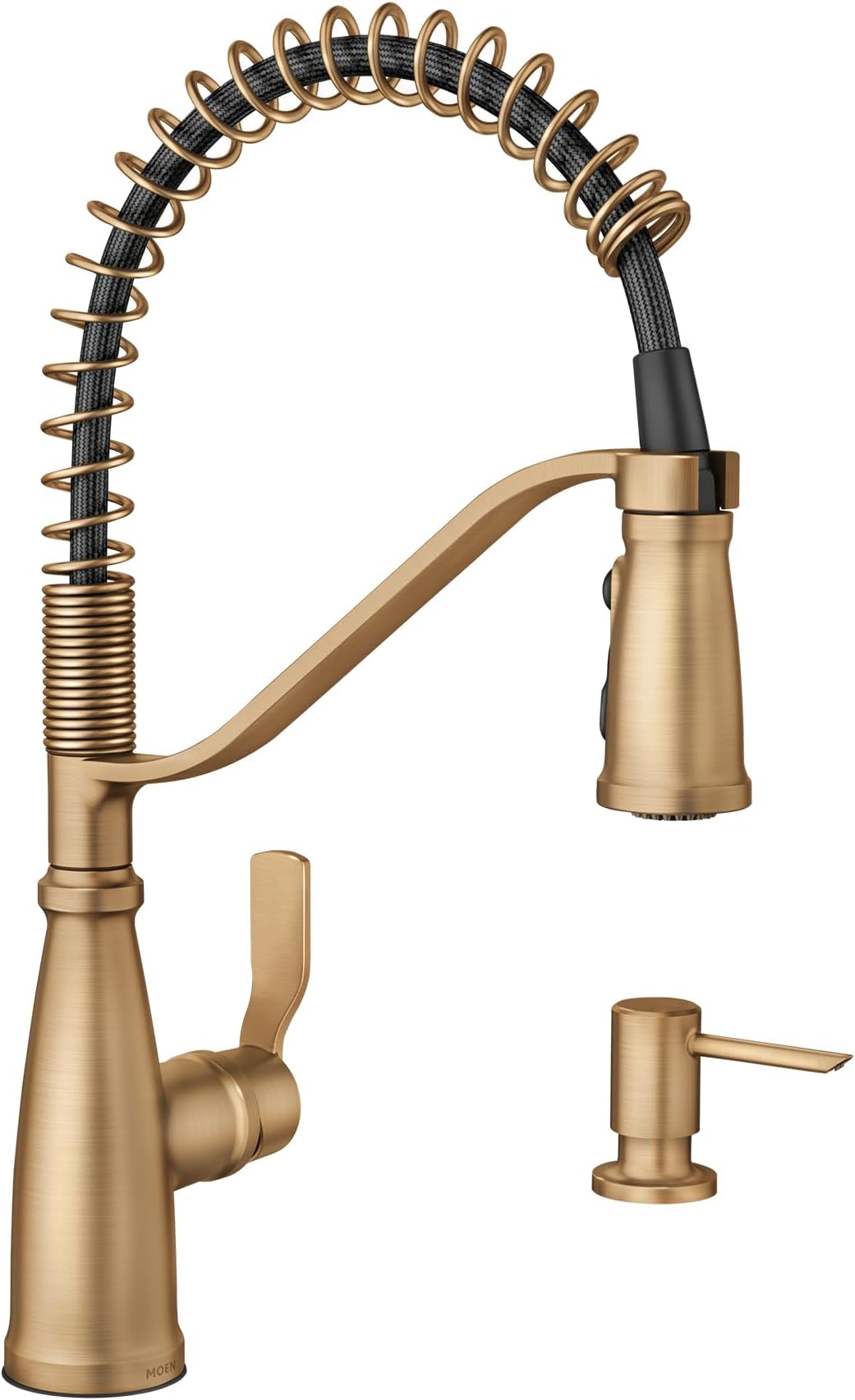 Moen Align Brushed Gold One-Handle Modern Kitchen Pulldown Faucet with ...