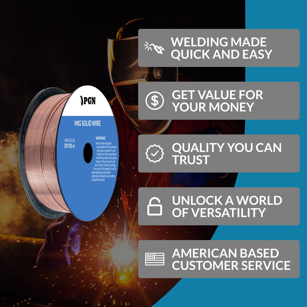 Snapklik.com : PGN Solid MIG Welding Wire - ER70S-6 .023 Inch - 2 Pound ...