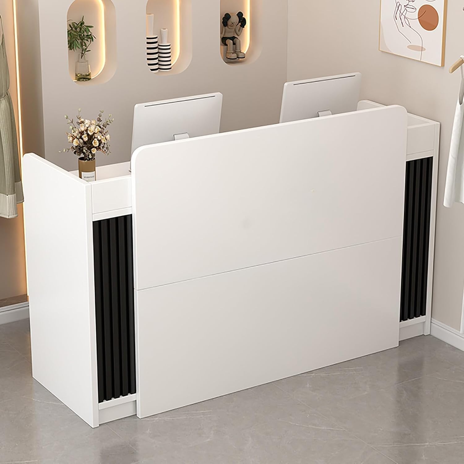 Amazon.com: EYPKPL Standing Front Desk, Front Desk Reception Counter ...