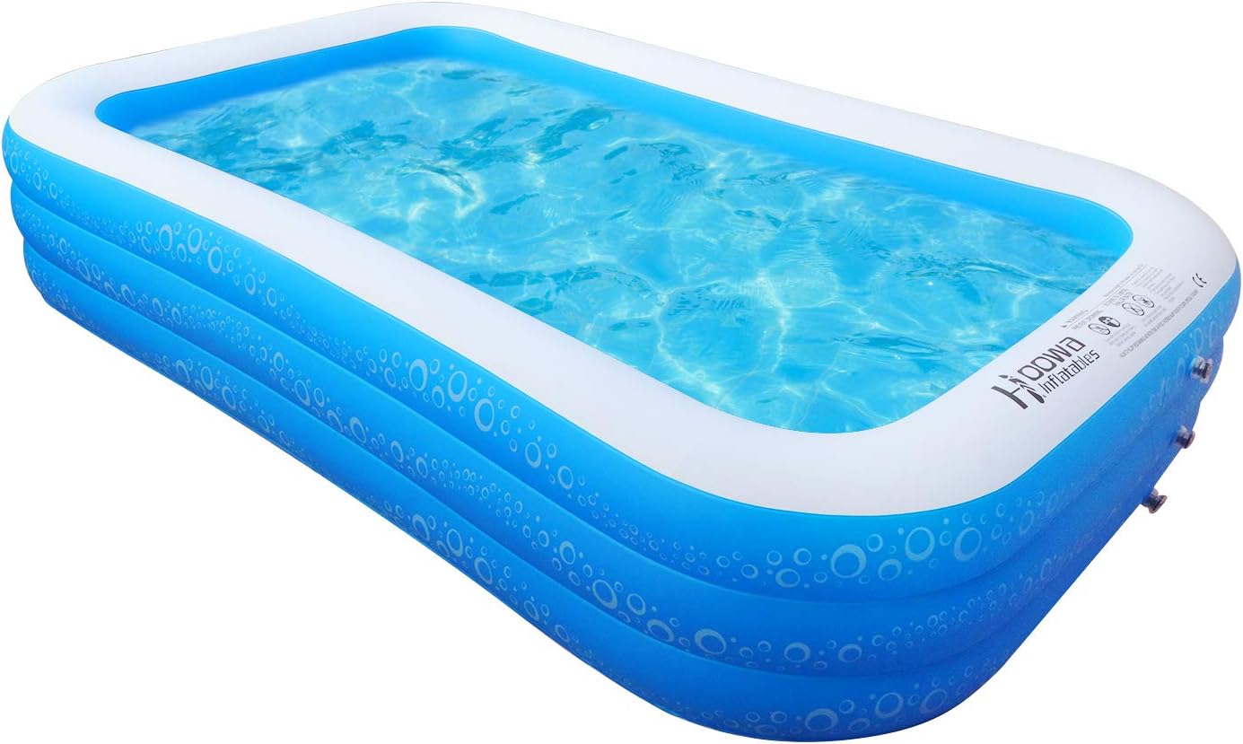 Amazon.com: Hoowa Inflatable Swimming Pool, 120" X 72" X 22" Family ...