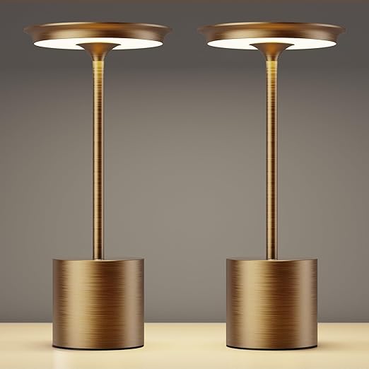 Sikevht 2Pack Cordless LED Table Lamp，Rechargeable Battery Desk Lamps ...