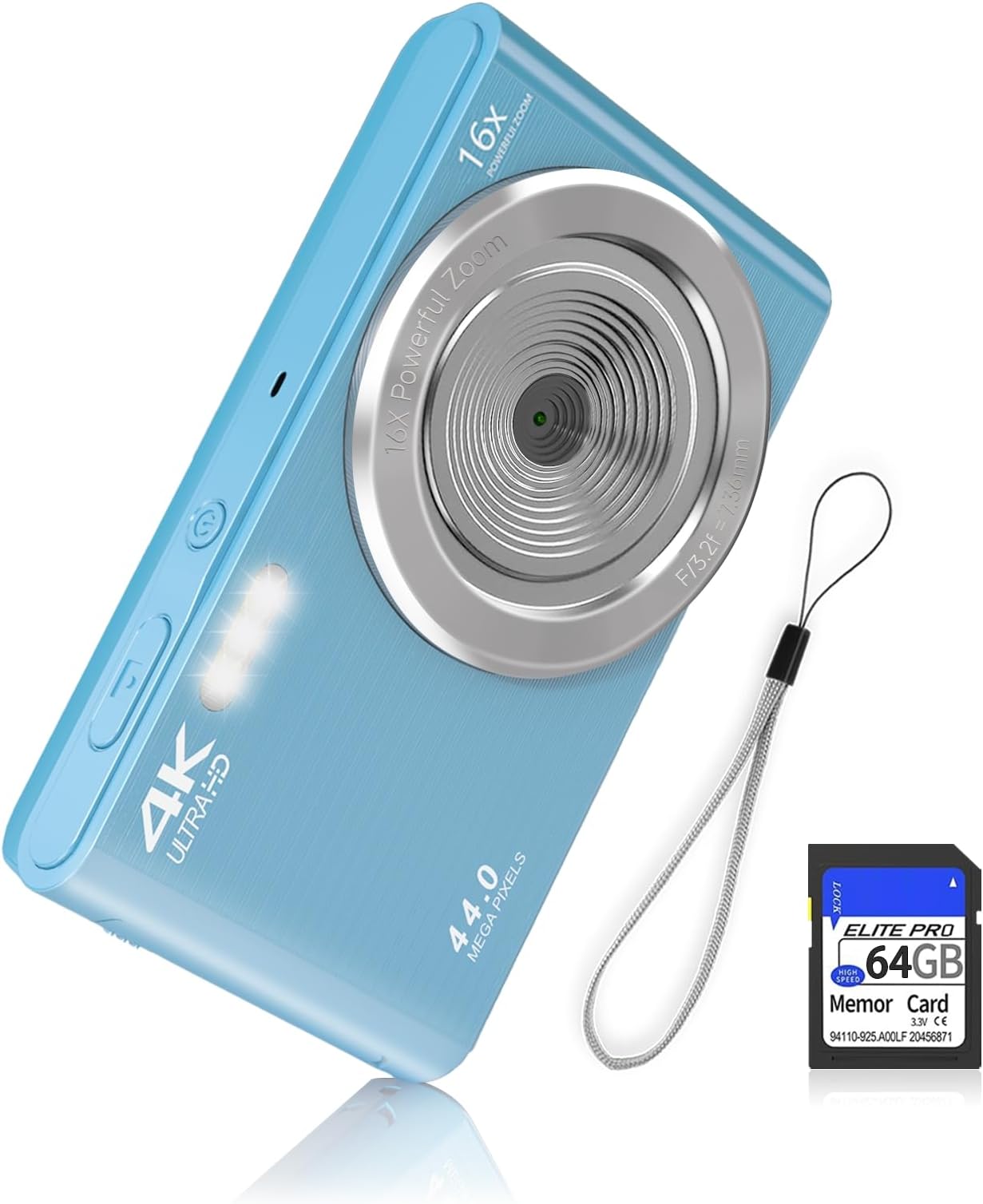 Amazon.com : Digital Camera, FHD 1080P 44MP Digital Camera for Kids ...